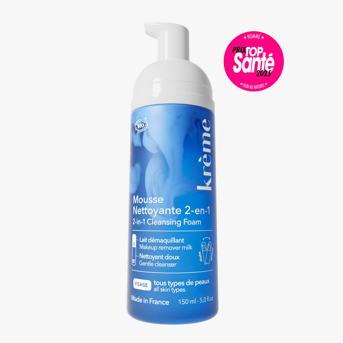 Mousse nettoyante 2-en-1 - Mousse nettoyante visage | Krème