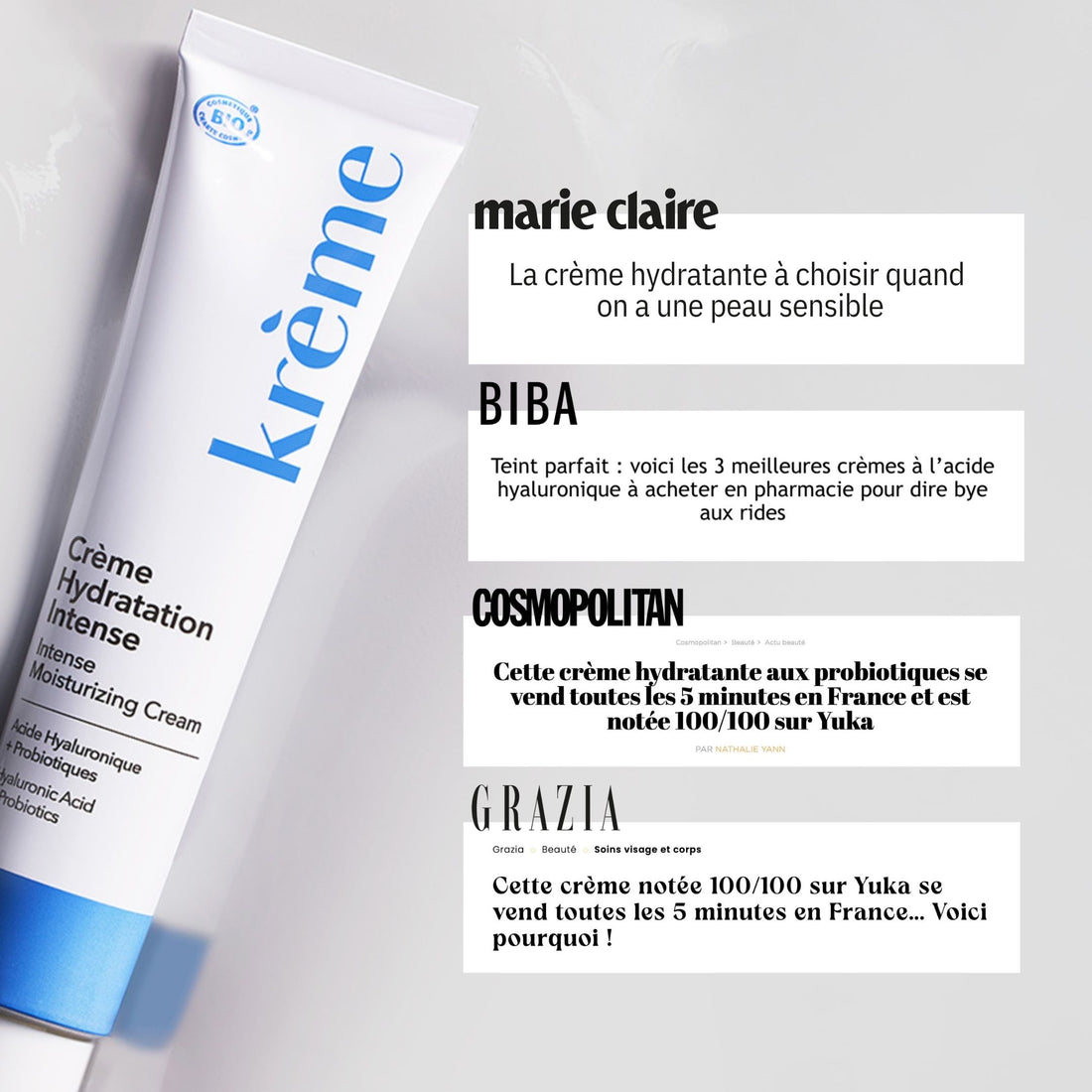 Crème à l'Acide Hyaluronique - Crème Hydratation Intense | Krème